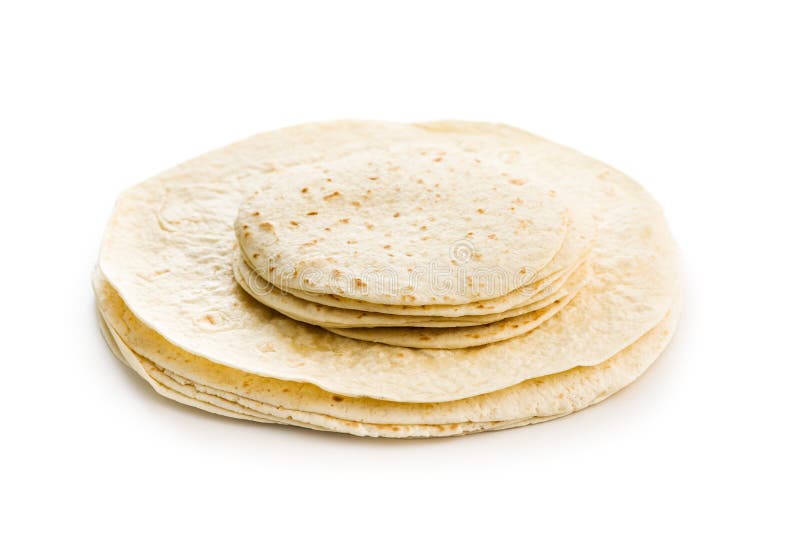 Mexican Corn Tortillas Isolated on White Background Stock Image - Image ...