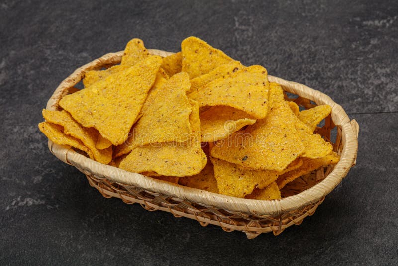 Mexican Crunchy Corn Nachos Triangle Stock Photo - Image of chips ...