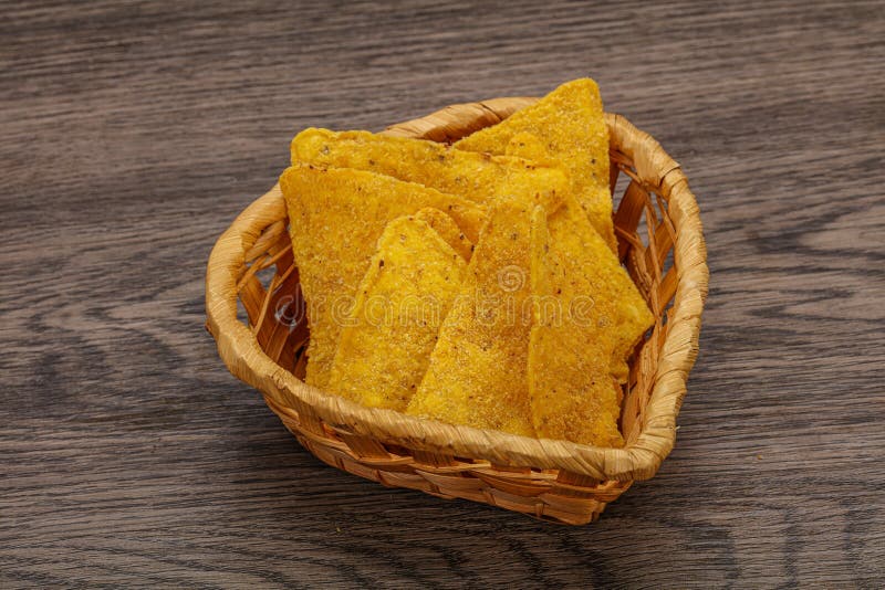 Mexican Crunchy Corn Nachos Triangle Stock Photo - Image of tasty ...