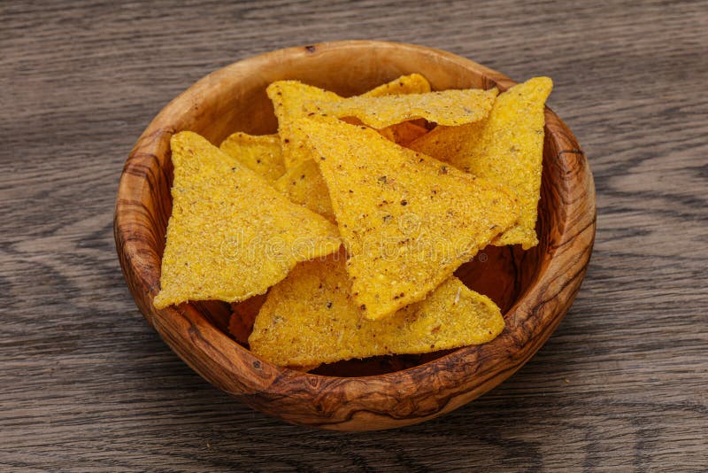 Mexican Crunchy Corn Nachos Triangle Stock Image - Image of appetizer ...