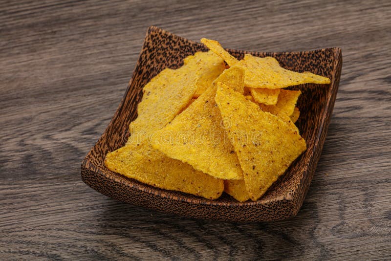 Mexican Crunchy Corn Nachos Triangle Stock Photo - Image of chips ...