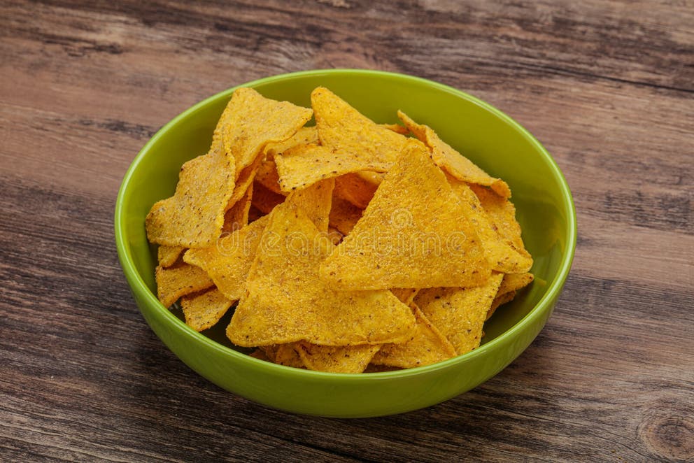 Mexican Crunchy Corn Nachos Triangle Stock Photo - Image of triangle ...