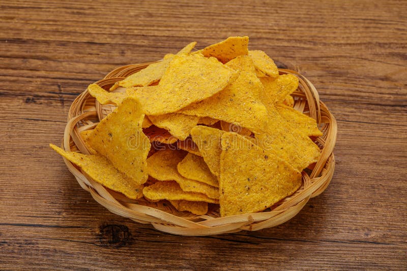 Mexican Crunchy Corn Nachos Triangle Stock Photo - Image of tasty ...