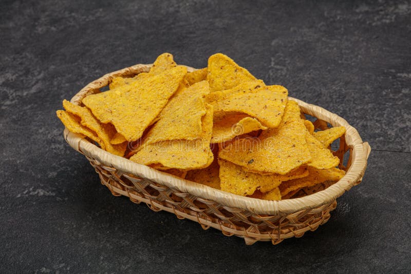 Mexican Crunchy Corn Nachos Triangle Stock Photo - Image of crisp, fast ...