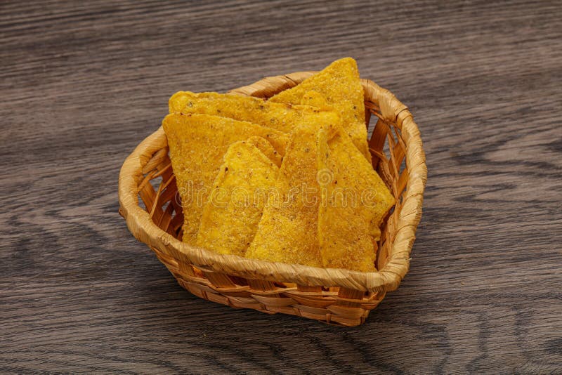 Mexican Crunchy Corn Nachos Triangle Stock Image - Image of meal ...