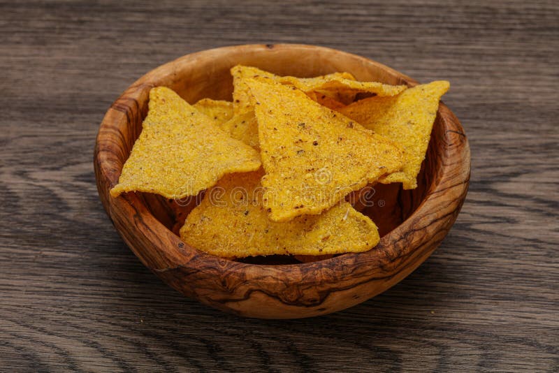 Mexican Crunchy Corn Nachos Triangle Stock Image - Image of chip, tasty ...