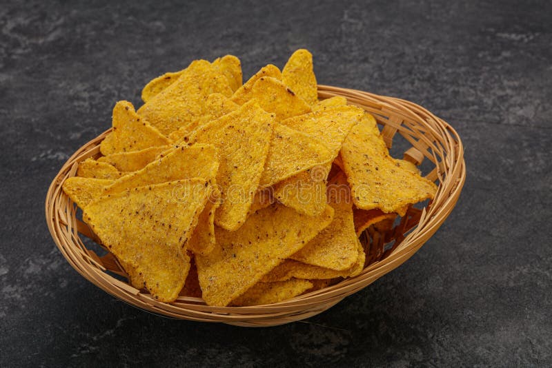 Mexican Crunchy Corn Nachos Triangle Stock Photo - Image of fast ...