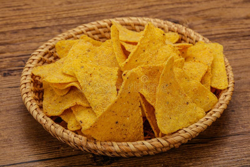 Mexican Crunchy Corn Nachos Triangle Stock Photo - Image of cuisine ...