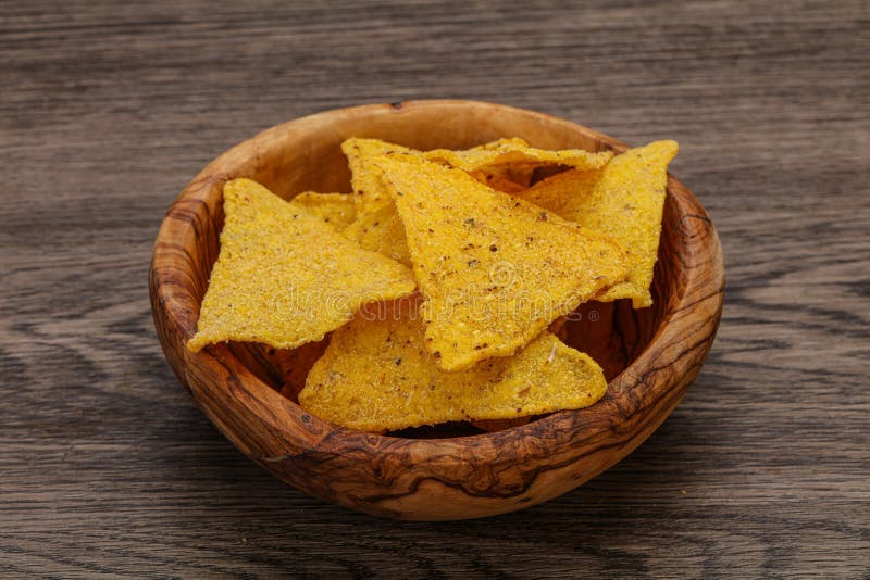 Mexican Crunchy Corn Nachos Triangle Stock Photo - Image of snack ...