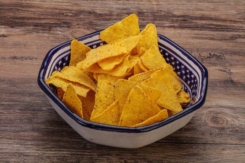 Mexican Crunchy Corn Nachos Triangle Stock Photo - Image of tortilla ...