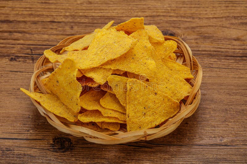 Mexican Crunchy Corn Nachos Triangle Stock Image - Image of nachos ...