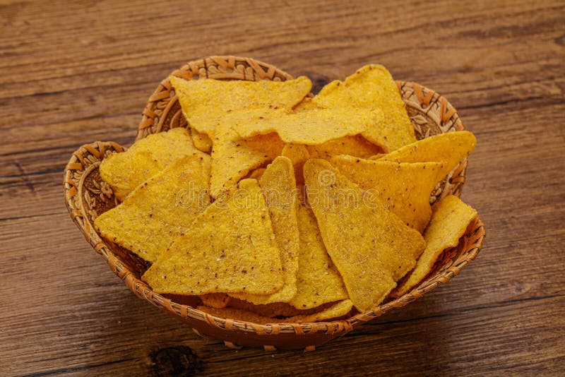 Mexican Crunchy Corn Nachos Triangle Stock Photo - Image of appetizer ...