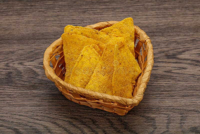 Mexican Crunchy Corn Nachos Triangle Stock Image - Image of crisp ...