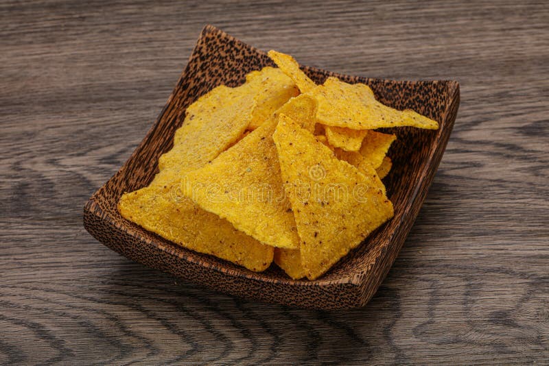 Mexican Crunchy Corn Nachos Triangle Stock Image - Image of crisp ...