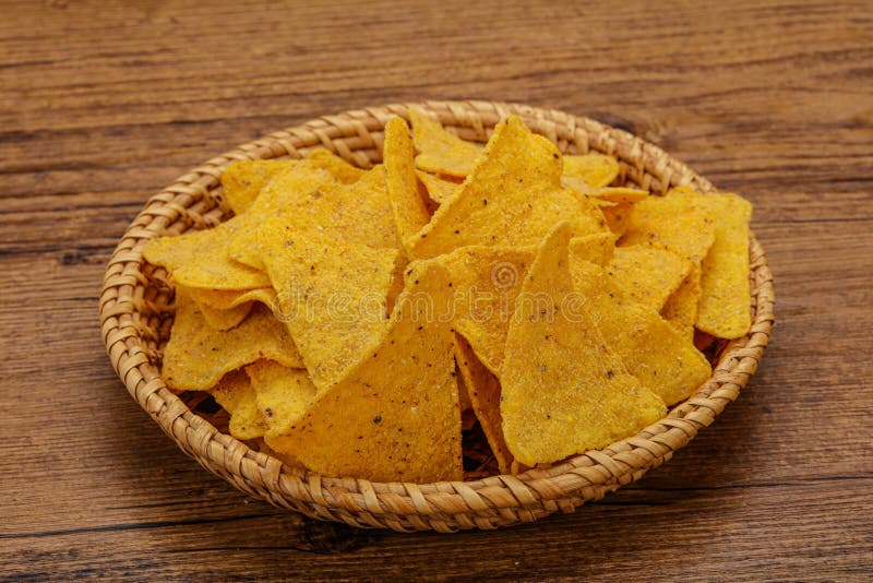 Mexican Crunchy Corn Nachos Triangle Stock Photo - Image of white, meal ...