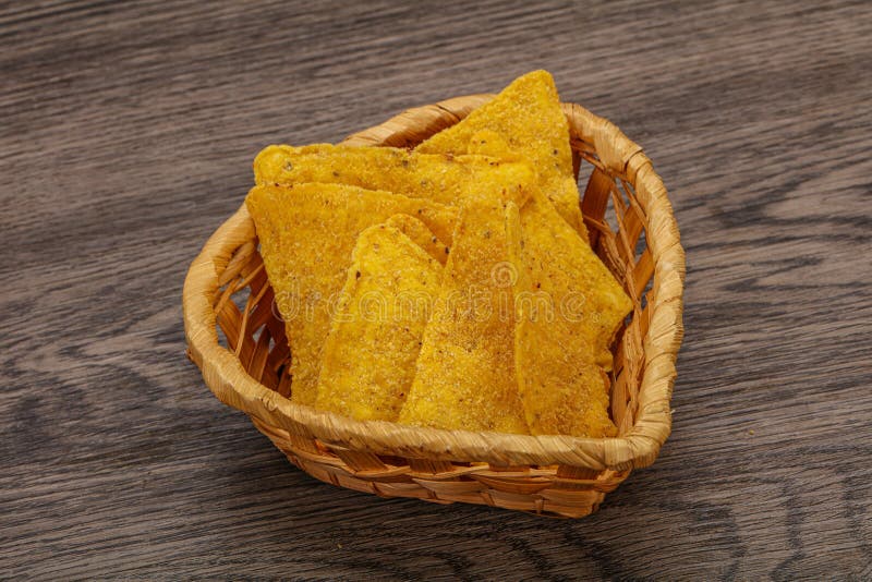 Mexican Crunchy Corn Nachos Triangle Stock Image - Image of delicious ...