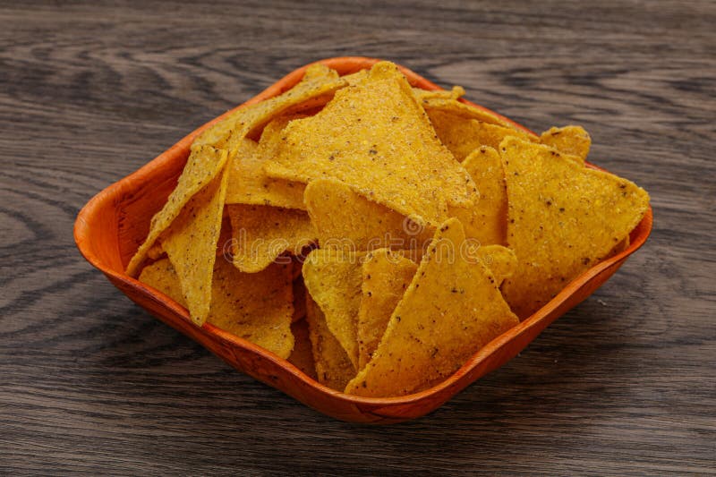 Mexican Crunchy Corn Nachos Triangle Stock Image - Image of crisp, food ...
