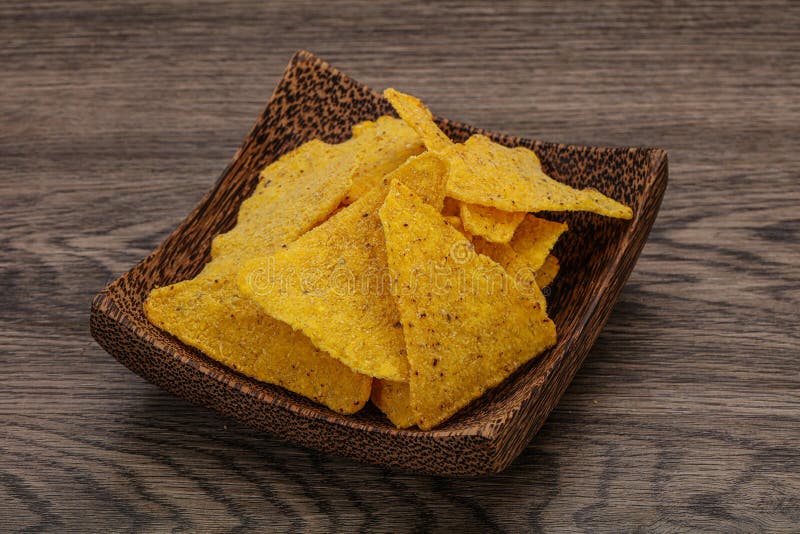 Mexican Crunchy Corn Nachos Triangle Stock Image - Image of mexican ...