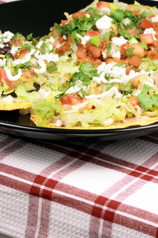 Mexican Tostadas for Dinner Stock Image - Image of meal, plate: 38259905