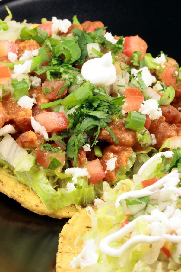 Mexican crunchy tostadas stock image. Image of cilantro - 9800051