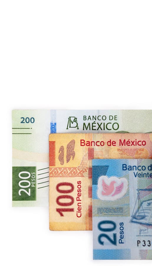 Mexican Currency Bills of 20, 100 and 200 Pesos Stock Photo - Image of ...