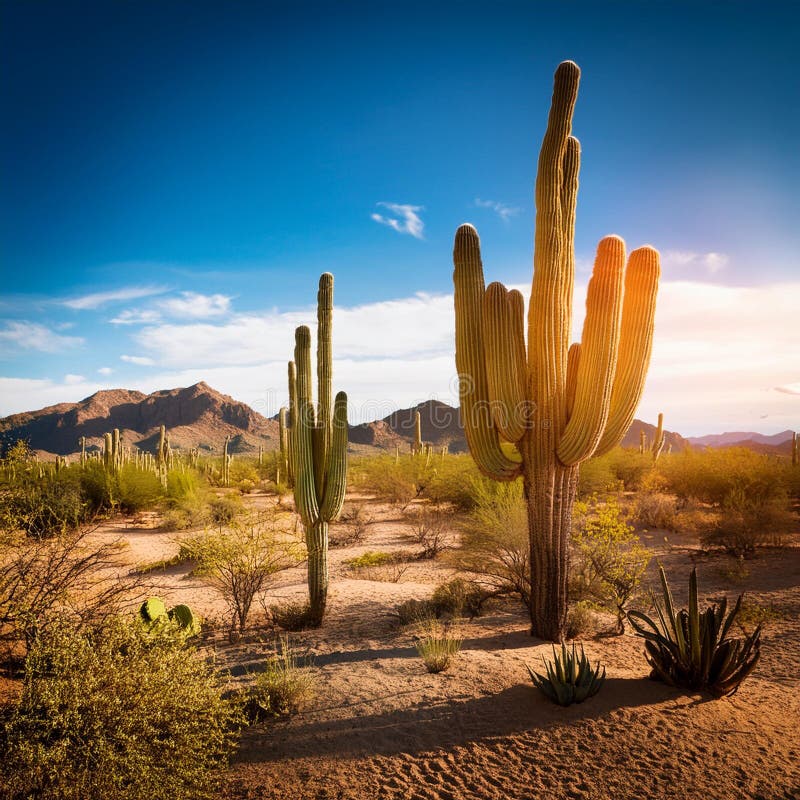 Mexican Desert, AI Generated Stock Illustration - Illustration of water ...