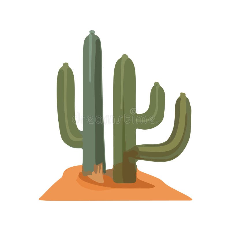 Cactus Vector Drawing. Isolated Hand Drawn, Engraved Style Illustration ...