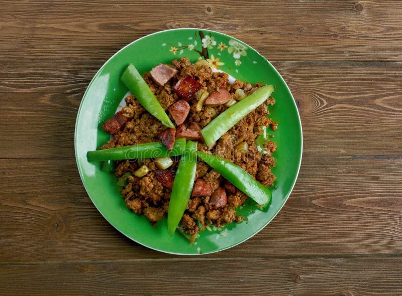 Mexican Discada stock image. Image of pork, beef, paprika - 71663567