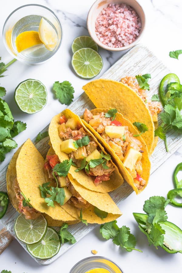 The Mexican Dish of Tako Corn Flat Cake with Vegetable Filling on a ...