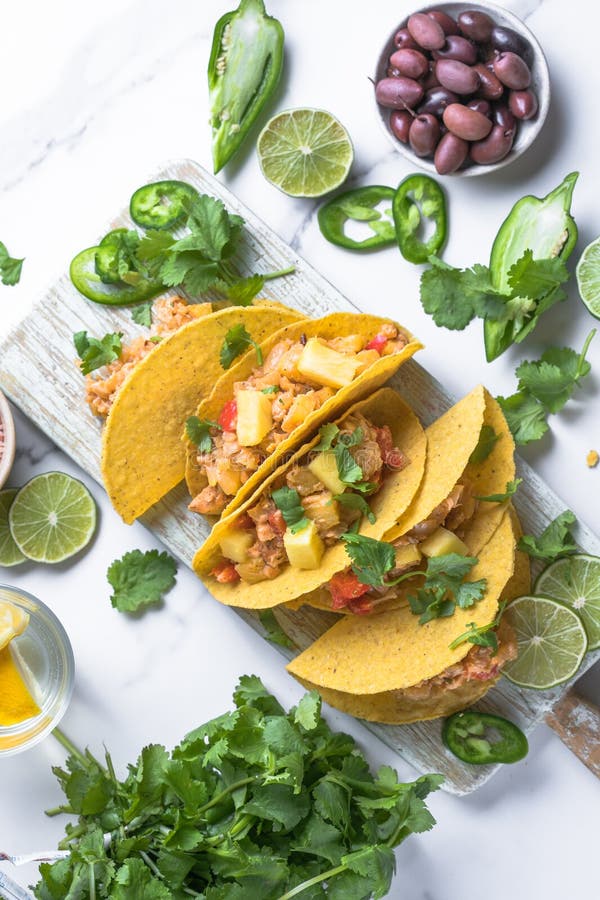 The Mexican Dish of Tako Corn Flat Cake with Vegetable Filling on a ...