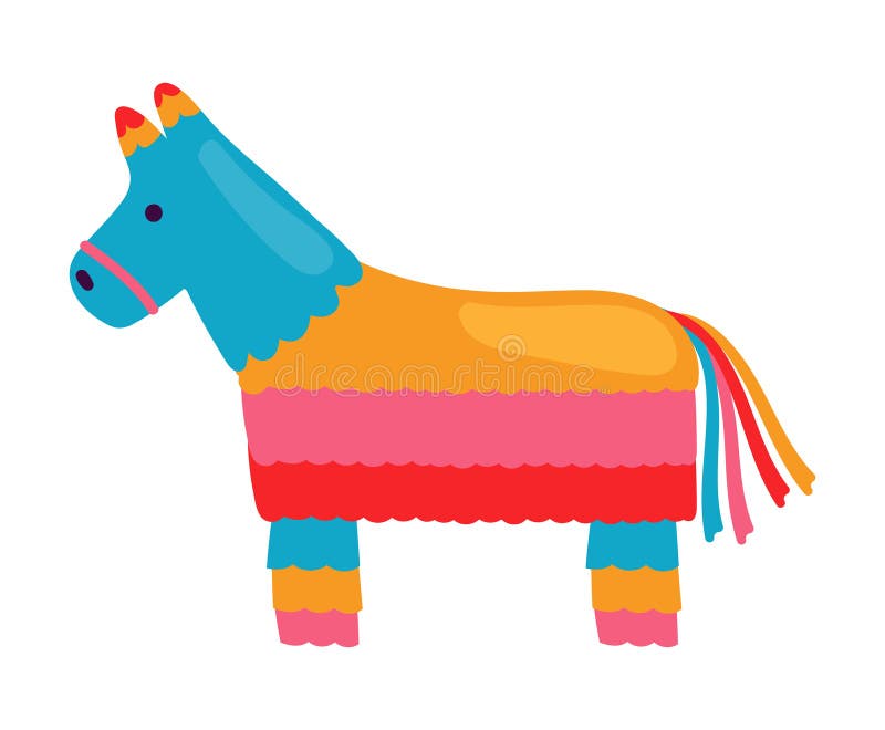 Mexican donkey pinata stock vector. Illustration of donkey - 276961708