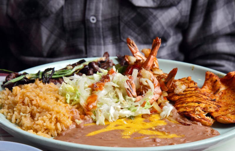 Mexican Fiesta Platter stock photo. Image of fiesta, beans - 13323754
