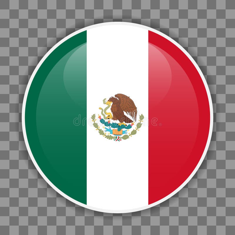 Mexican Flag Icon on Checkered Background Stock Vector - Illustration ...
