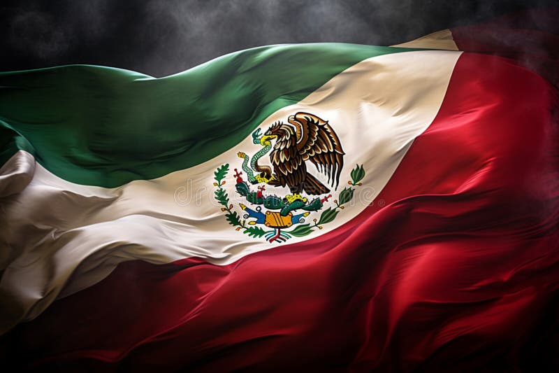 Mexican Flag, Independence Day Stock Illustration - Illustration of ...