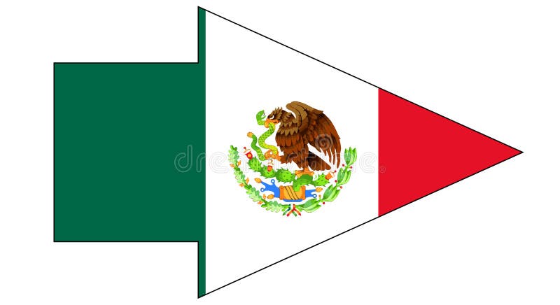 Mexican Flag Pointer Arrow stock illustration. Illustration of coat ...
