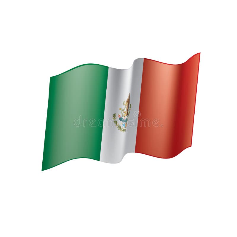 Mexican Flag, Vector Illustration Stock Illustration - Illustration of ...