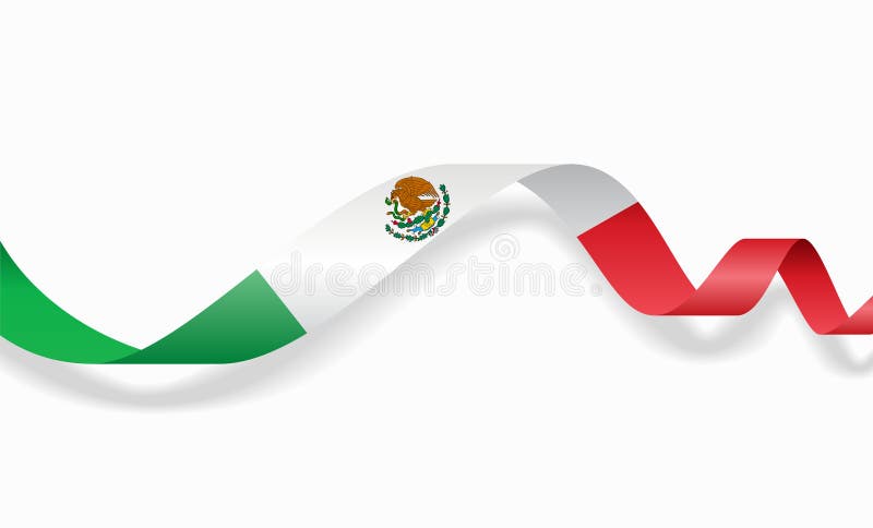 Mexican Flag Wavy Abstract Background. Vector Illustration. Stock ...