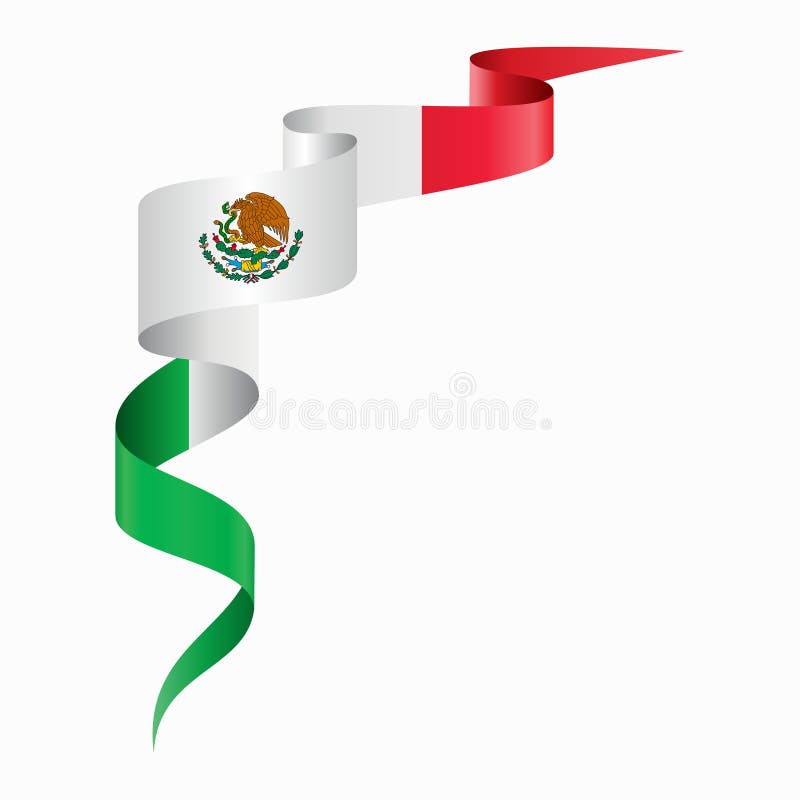 Mexican Flag Wavy Abstract Background. Vector Illustration. Stock ...