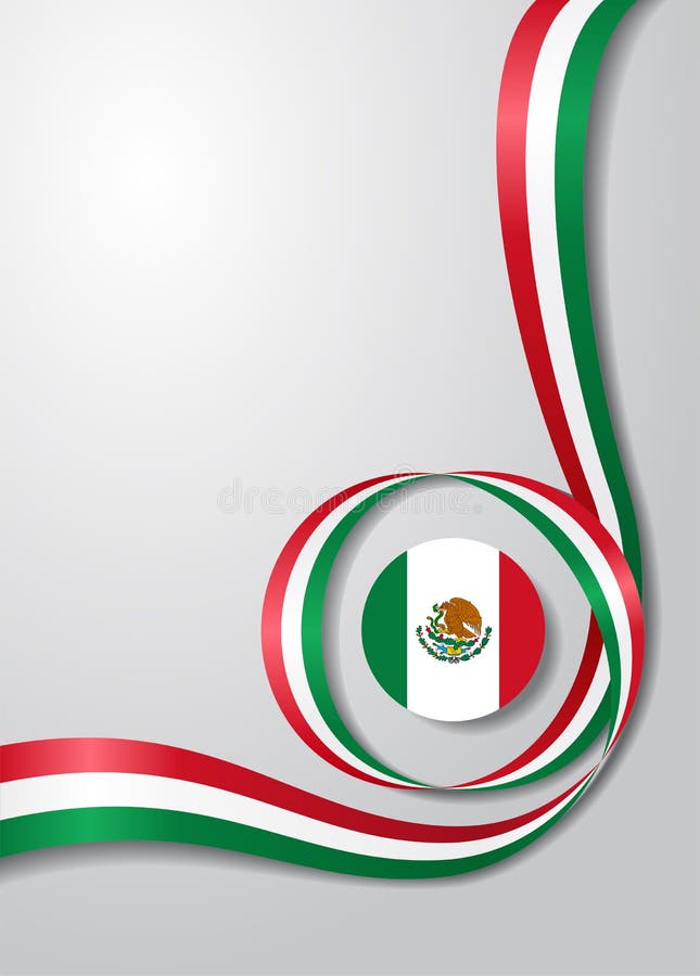 Mexican Flag Wavy Background. Vector Illustration. Stock Vector ...