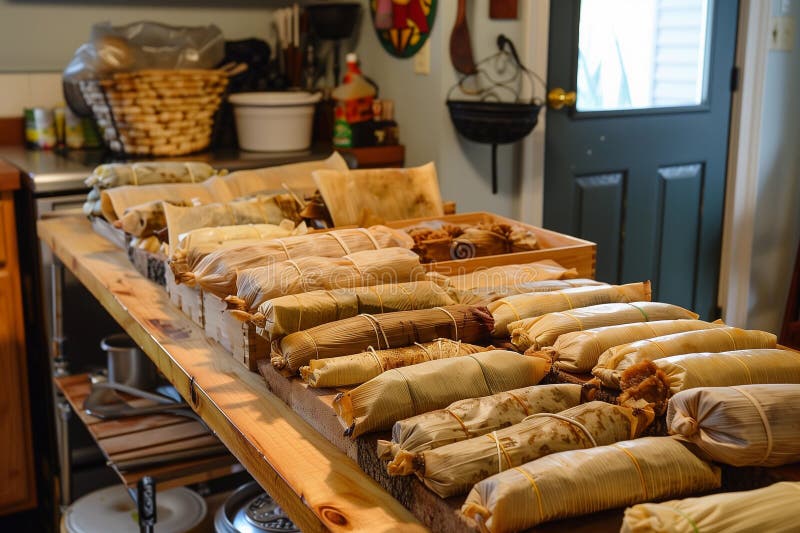 Mexican Food Tamales Side View Stock Photo - Image of generated ...