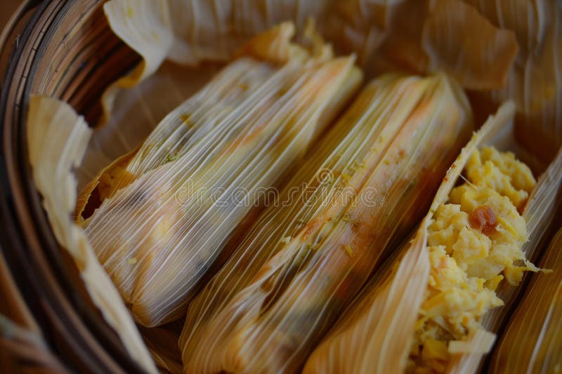 Mexican Food Tamales View from Above Stock Photo - Image of mexican ...