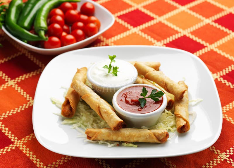 Mexican Food - Taquitos Sticks Stock Image - Image of culture, food ...