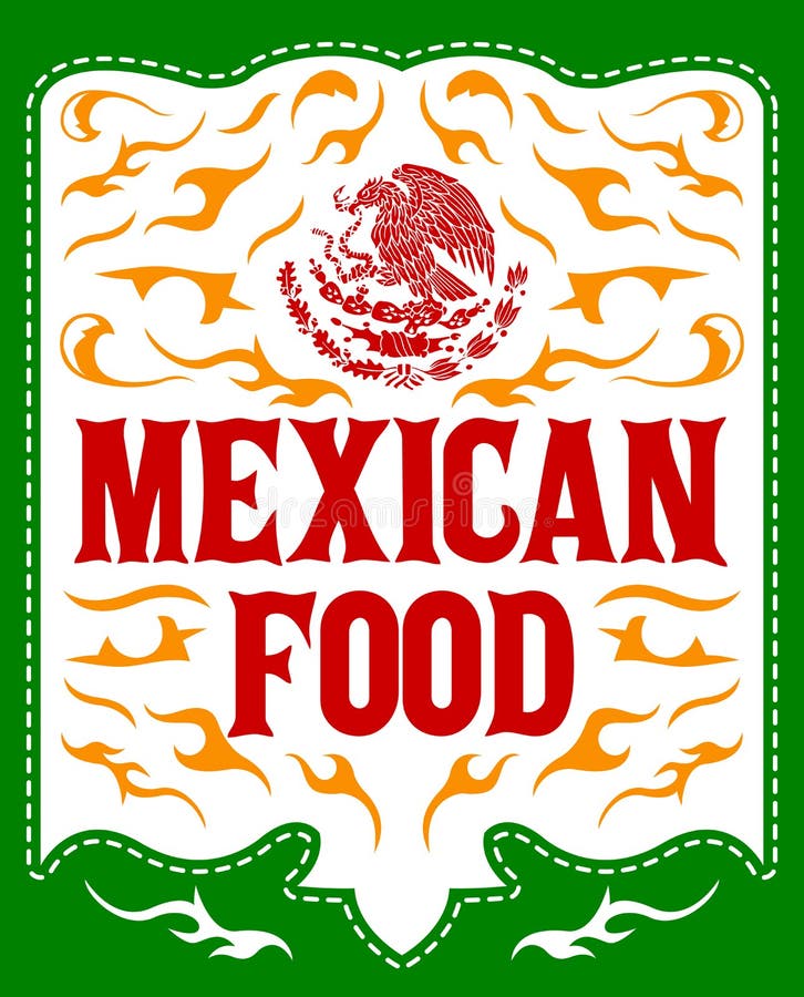Tex Mex Vector Restaurant Menu Design Stock Vector - Illustration of ...