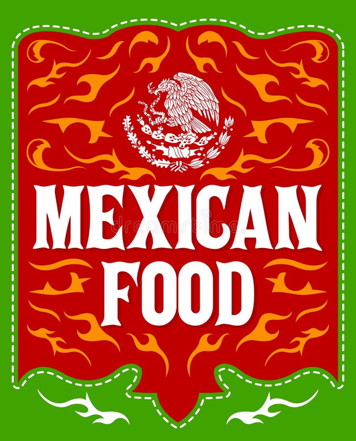 Tex Mex Vector Restaurant Menu Design Stock Vector - Illustration of ...