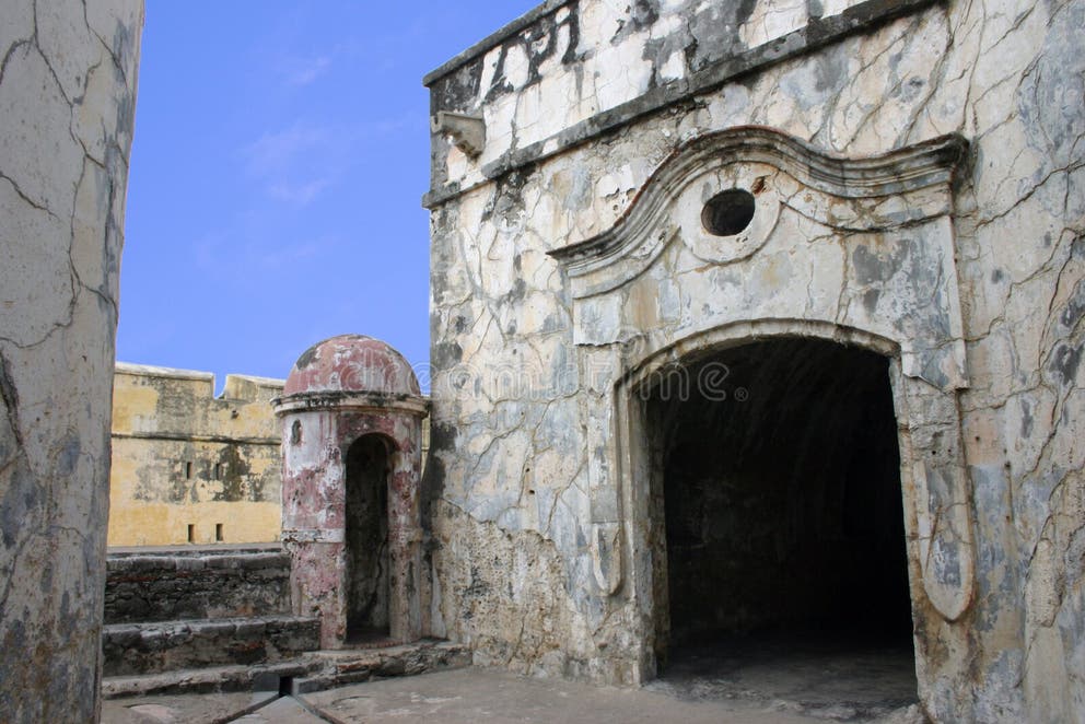 Mexican Fort stock photo. Image of stairs, door, guard, carvings - 69190