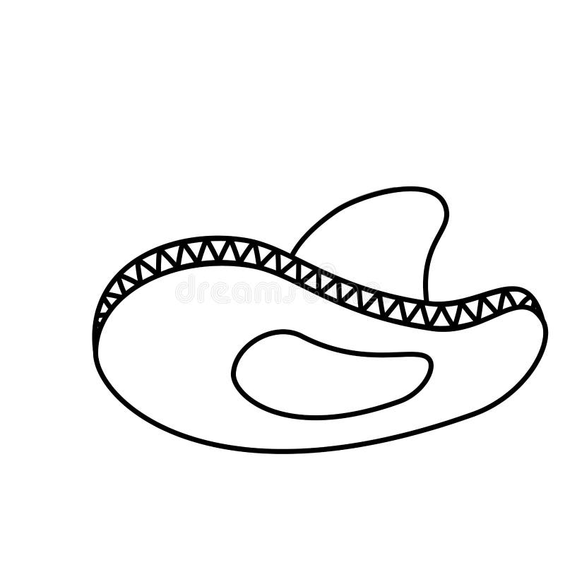 Mexican Hat Culture Element Stock Illustration - Illustration of ...