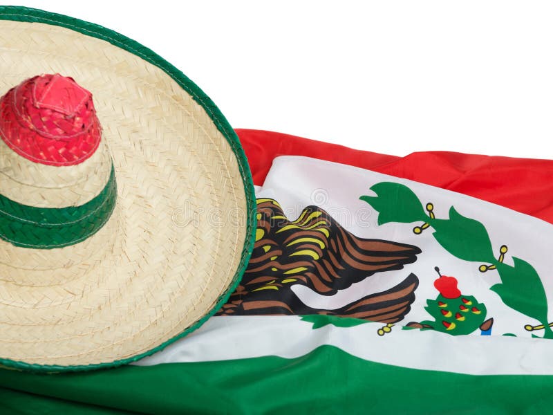 Mexican Hat on the Mexican Flag. Patriotic Symbol Stock Image - Image ...