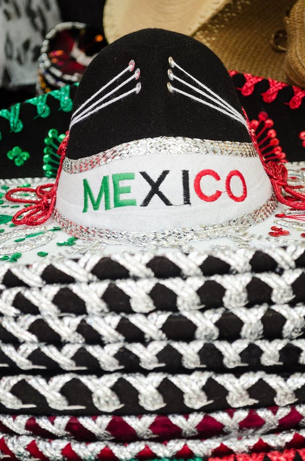 Mexican hats and shawls stock image. Image of color, accessories - 8264331