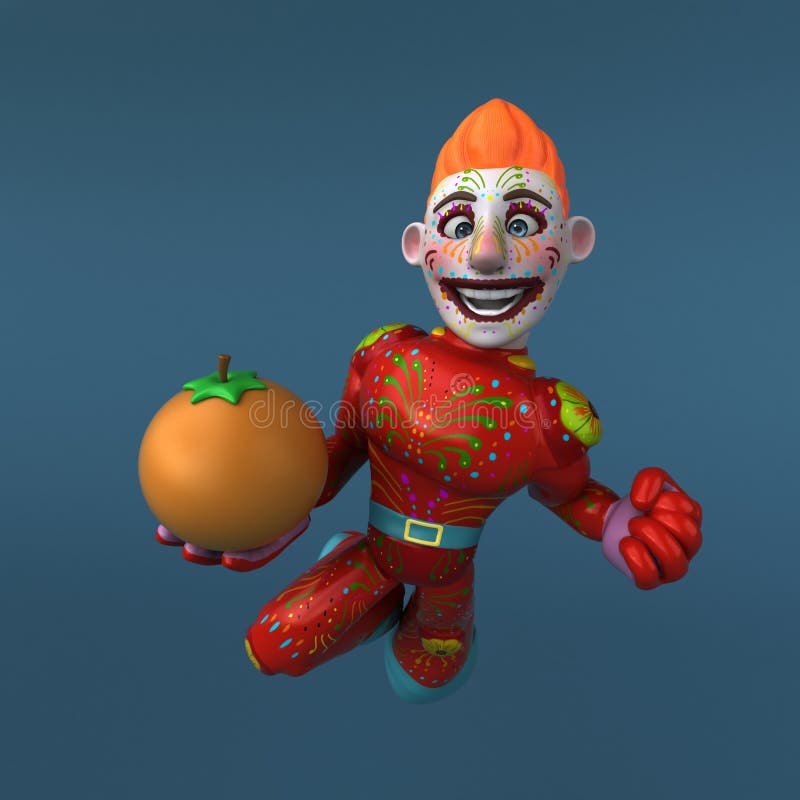 Mexican Hero - 3D Illustration Stock Illustration - Illustration of ...