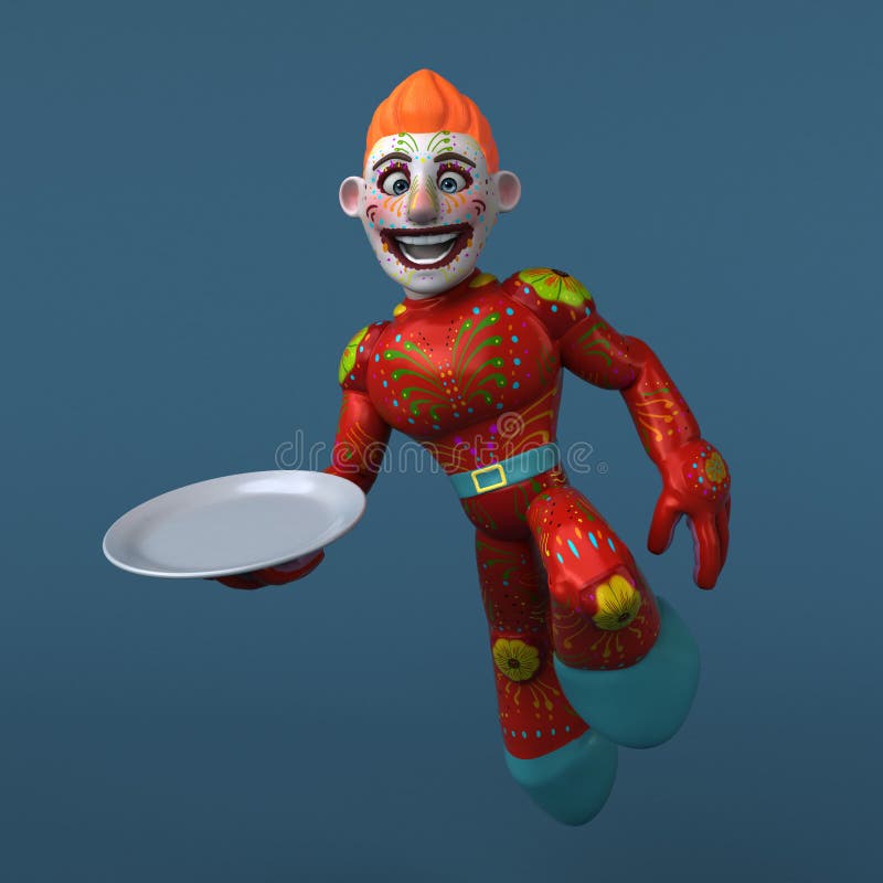 Mexican Hero - 3D Illustration Stock Illustration - Illustration of ...